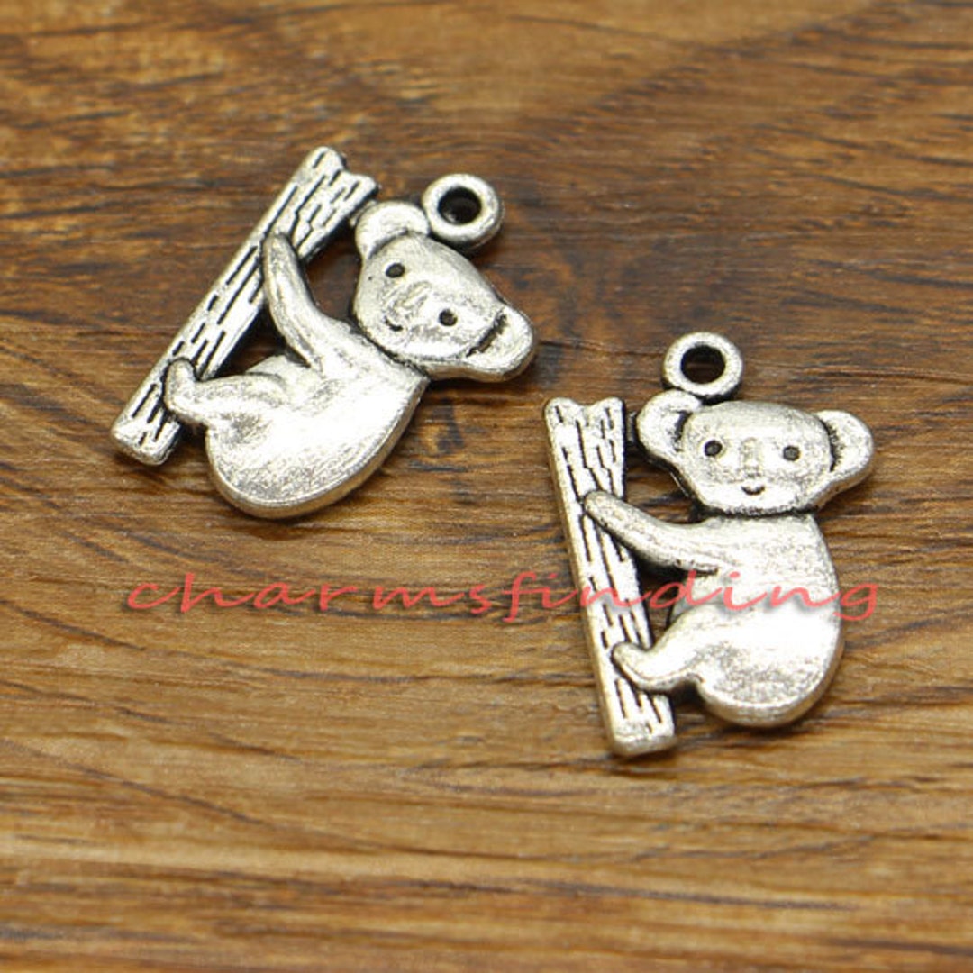 20pcs Koala Charms Koala Bear Charms Antique Silver Tone 19x14mm Cf0225 ...