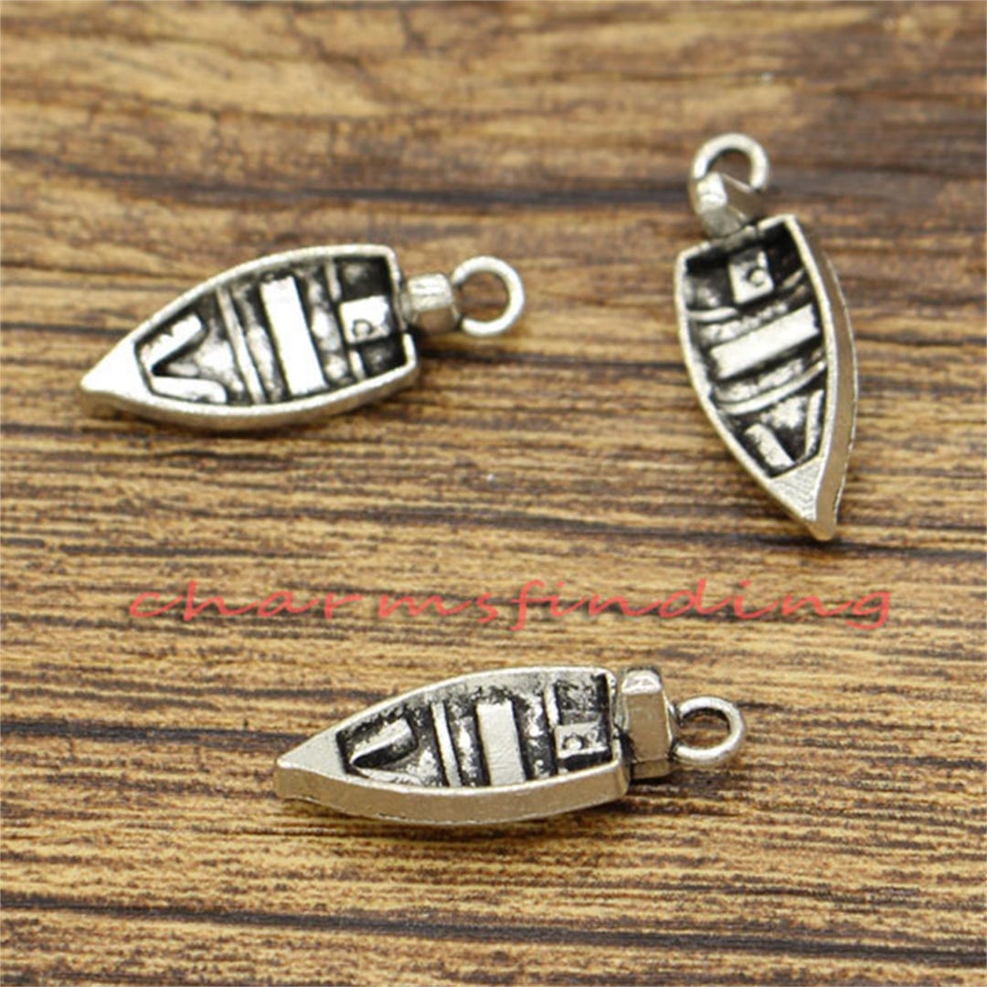 25pcs Motorboat Charms Boat Charms Antique Silver Tone 22x8mm Cf2196 - Etsy