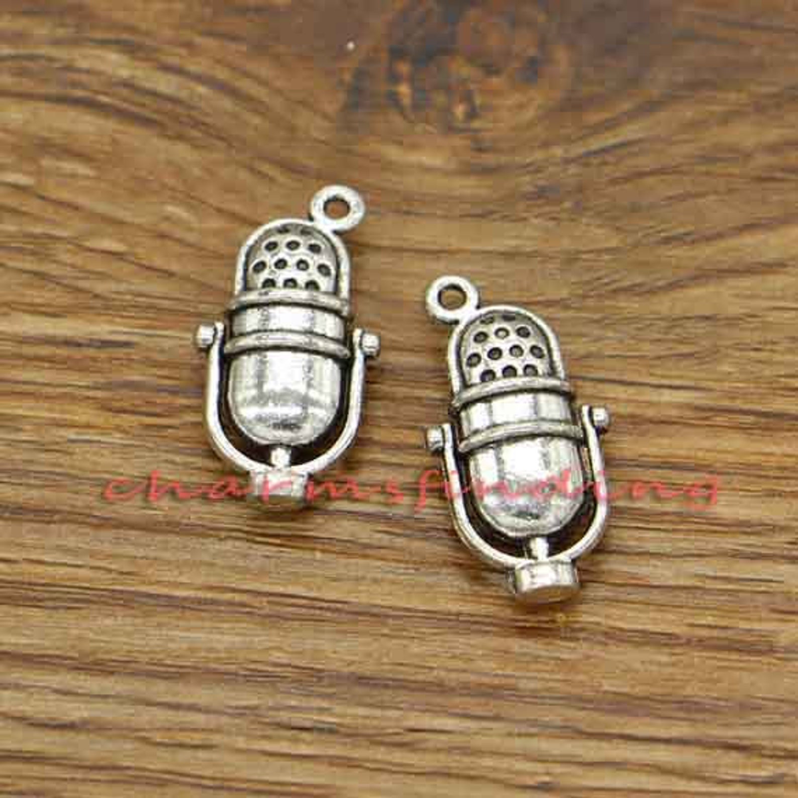 15pcs Retro Microphone Charms 3D Antique Silver Tone 25x15mm - Etsy