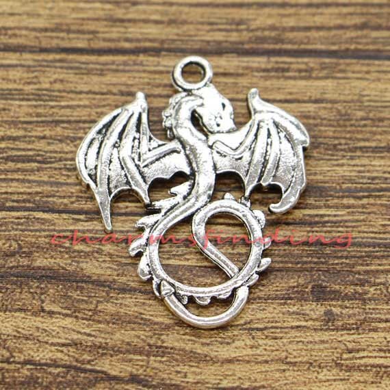 15pcs Large Dragon Charms Animal Charms Mythical Antiuqe - Etsy