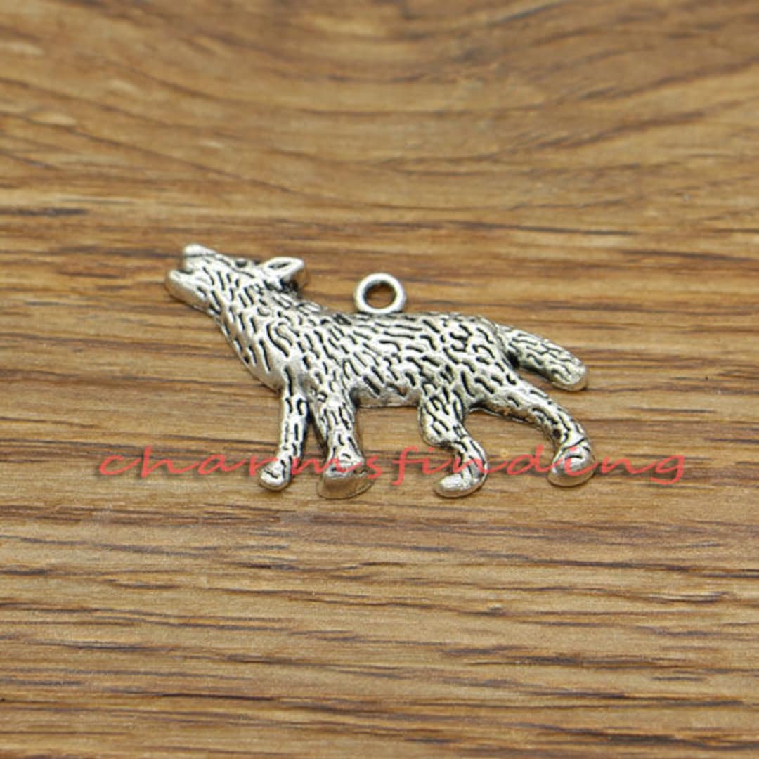 15pcs Wolf Charms Animal Charm Antique Silver Tone 35x19mm - Etsy