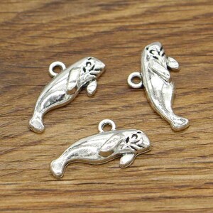 30pcs Manatee Charms Fish Charm Antique Silver Tone 24x13mm Cf2587 - Etsy