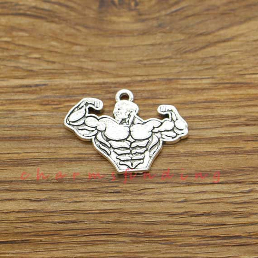 10pcs Sports Bodybuilder Charms Muscle Men Charms Antique - Etsy
