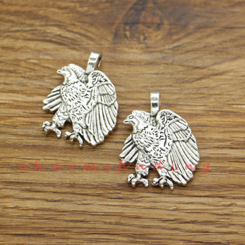 5pcs Large Eagle Charm Bird Vulture Charms Antique Silver Tone - Etsy