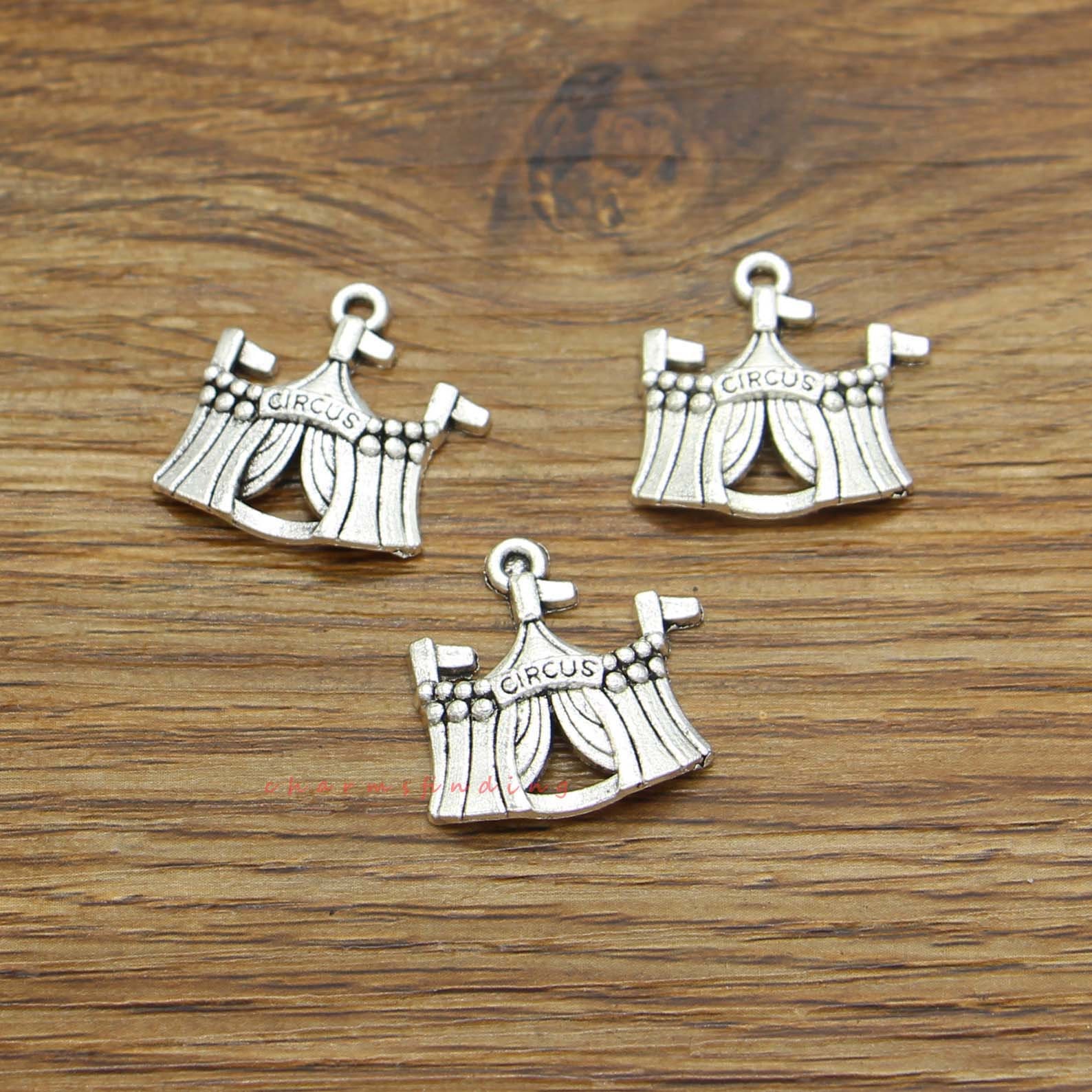 15pcs Circus Tent Charms Fair Charms Antique Silver Tone - Etsy