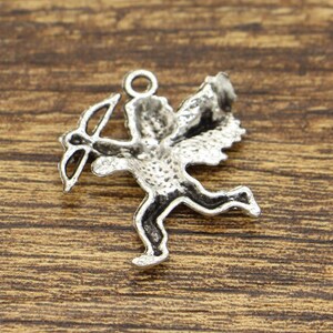 15pcs Large Cupid Charm Cupid Love Charm Antique Silver Tone Charms ...