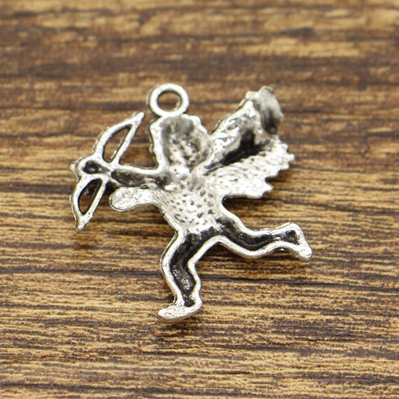 15pcs Large Cupid Charm Cupid Love Charm Antique Silver Tone - Etsy