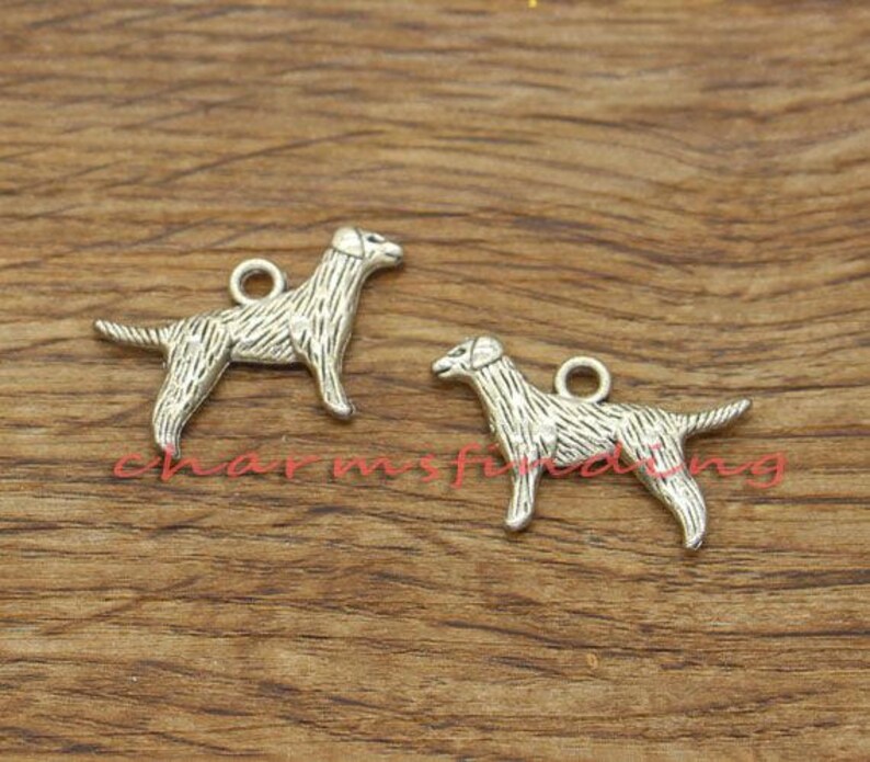 30pcs Dog Charms Animal Charm Antique Silver Tone 14x24mm - Etsy