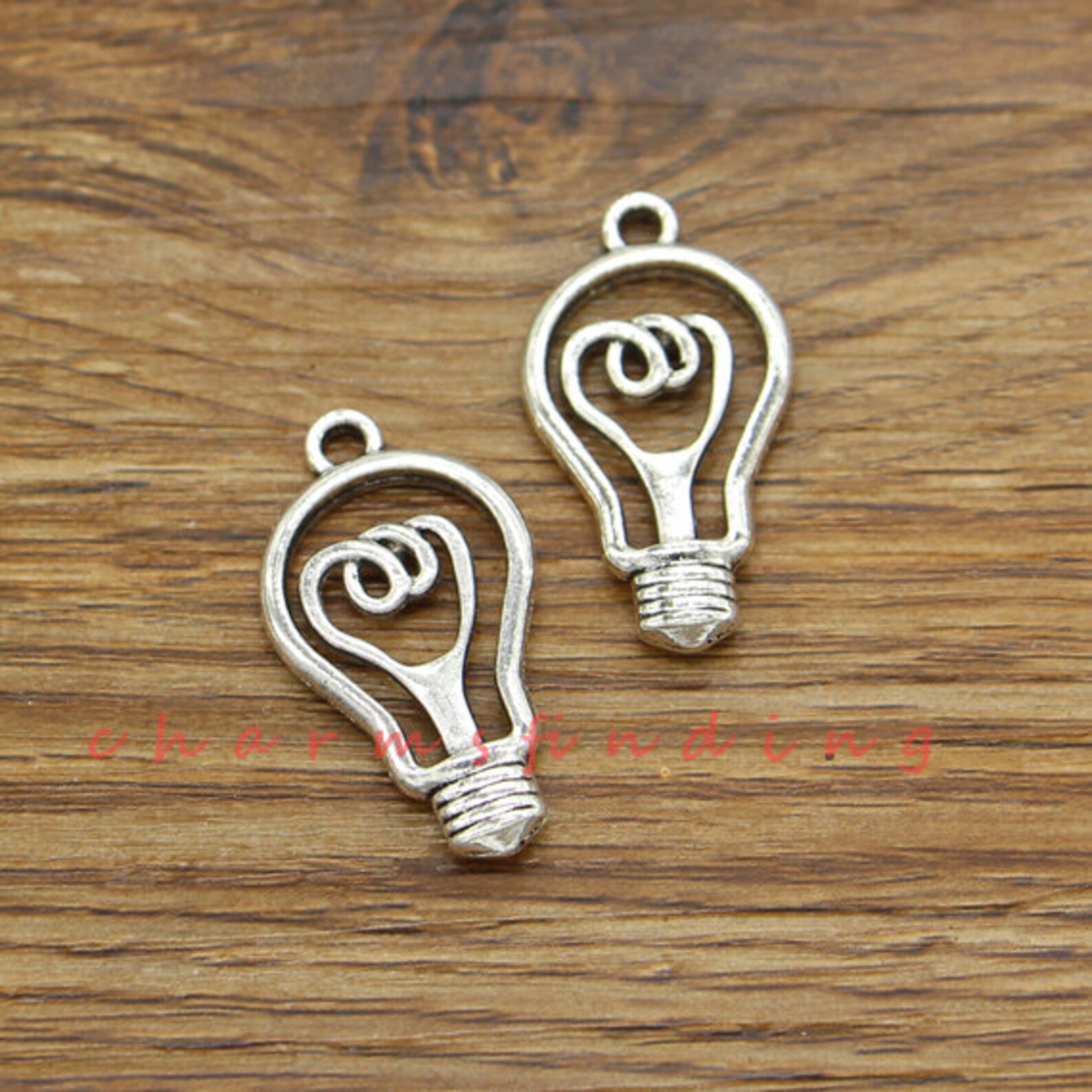 15pcs Light Bulb Charms Light Charms Antique Silver Tone - Etsy
