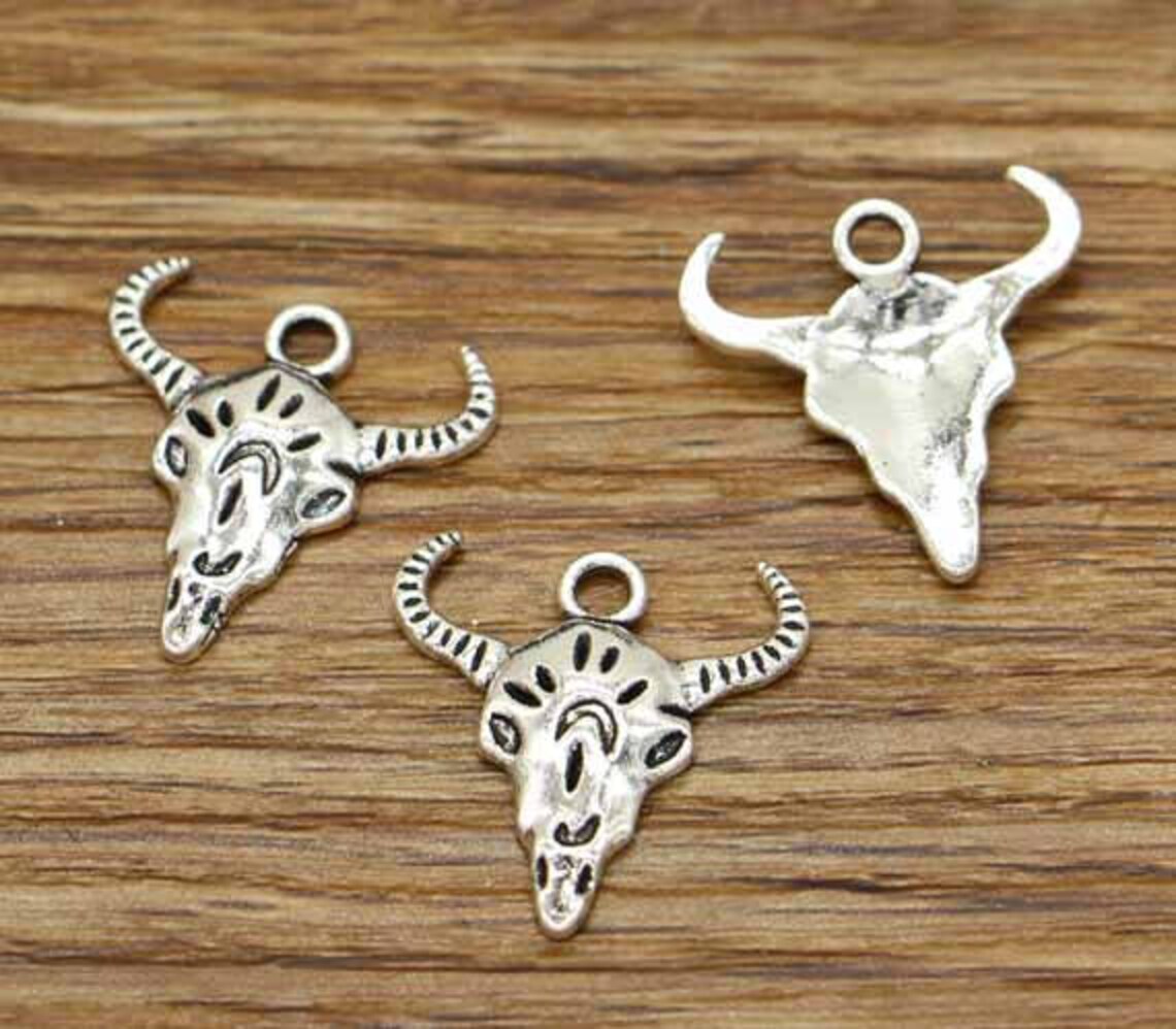 20pcs Sheep Head Charm Animal Head Charms Antique Silver Tone | Etsy