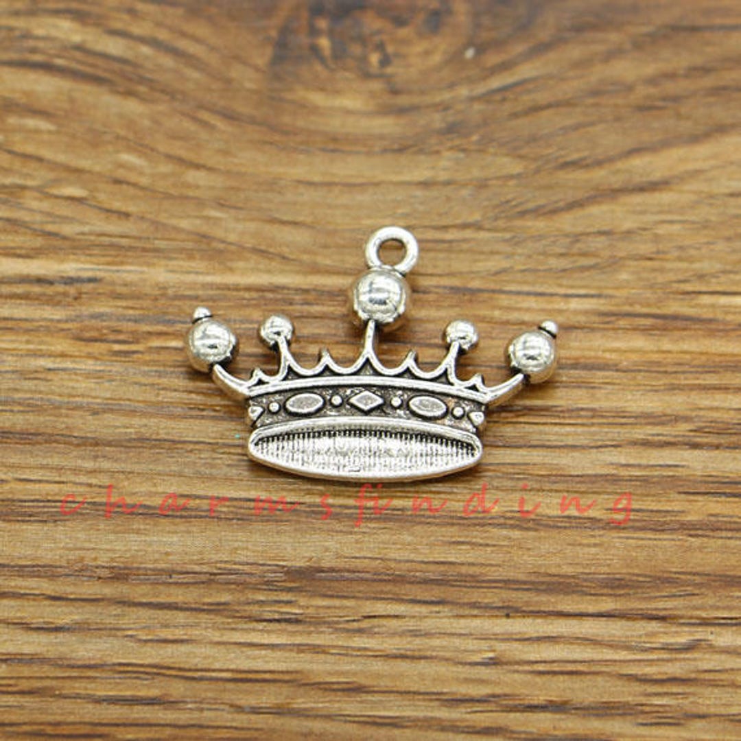 10pcs Crown Charms Princess Prince Queen Charms Antique Silver - Etsy