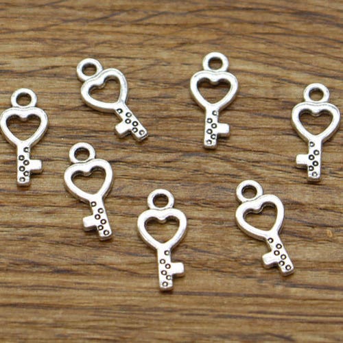 100pcs Heart Key Charms Home Key Charms Heart Key Charm - Etsy