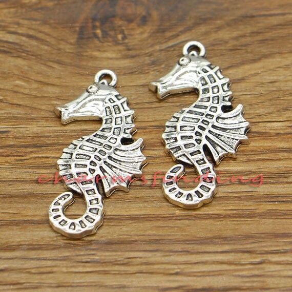 12pcs Large Sea Horse Charms Seahorse Beach Charms Antique | Etsy