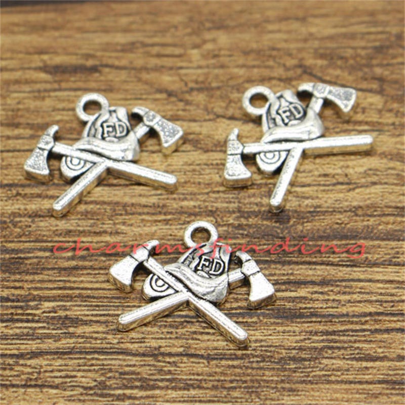 Firefighter Charm - Etsy