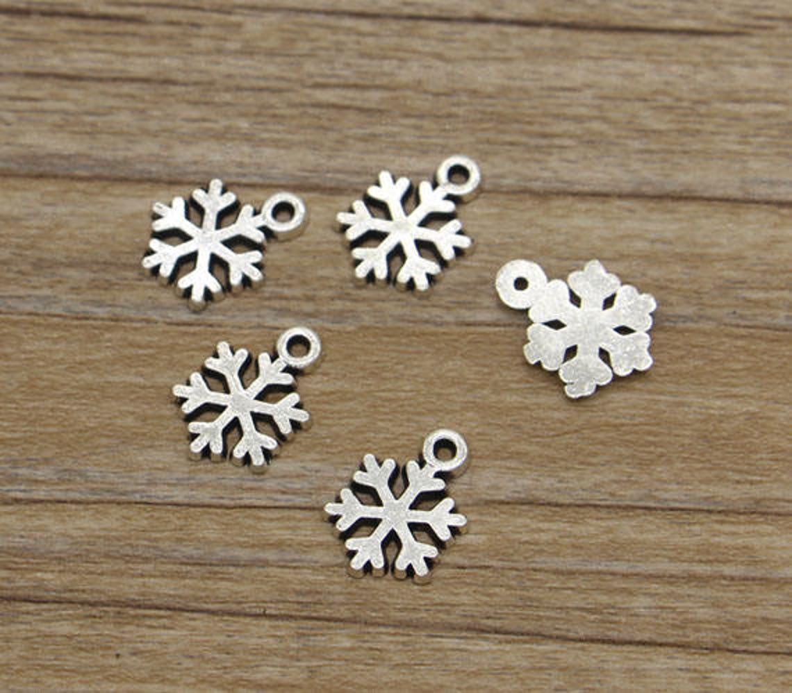 50pcs Snowflake Charms Winter Charm Xmas Christmas Charms - Etsy