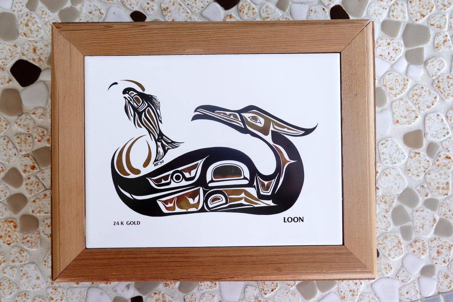 Vintage Haida Art Smoked Salmon Gift Box "loon" , Trinket Box, Empty ...