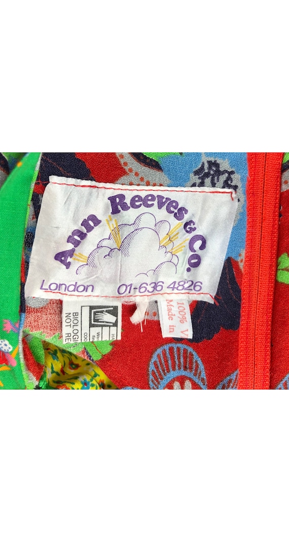 Ann Reeves & Co. 1970s Vintage Floral Mixed Print Lac… - Gem