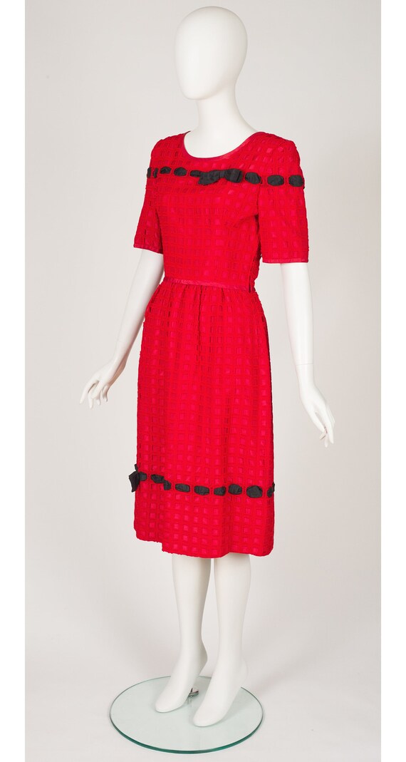 Serge & Réal Couture 1970s-does-1950s Vintage NWT Red… - Gem