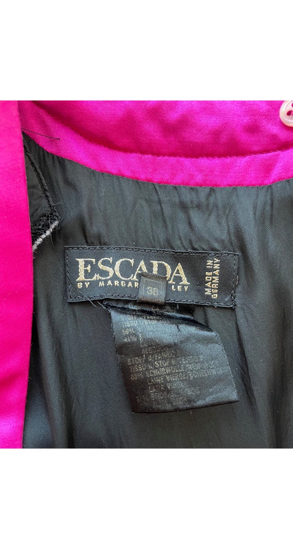 Escada 1990s Vintage Black Velvet & Hot Pink Silk Sat… - Gem