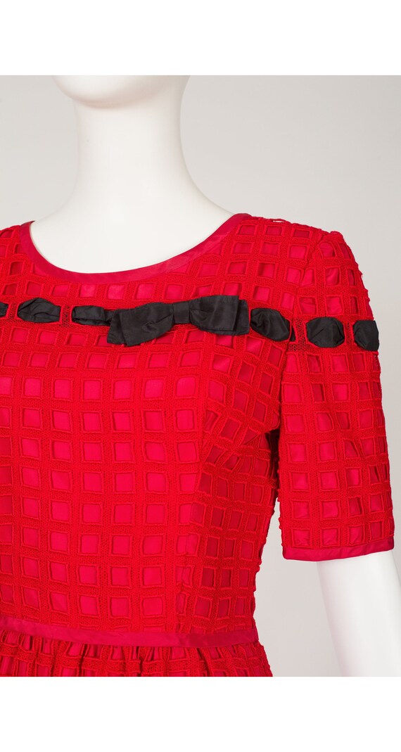 Serge & Réal Couture 1970s-does-1950s Vintage NWT Red… - Gem