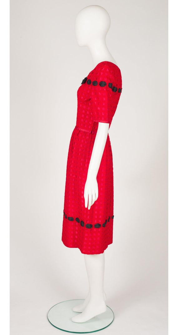 Serge & Réal Couture 1970s-does-1950s Vintage NWT Red… - Gem
