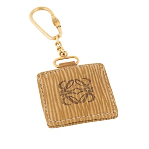 Loewe 1990s Vintage Logo Beige Leather Keychain - Etsy