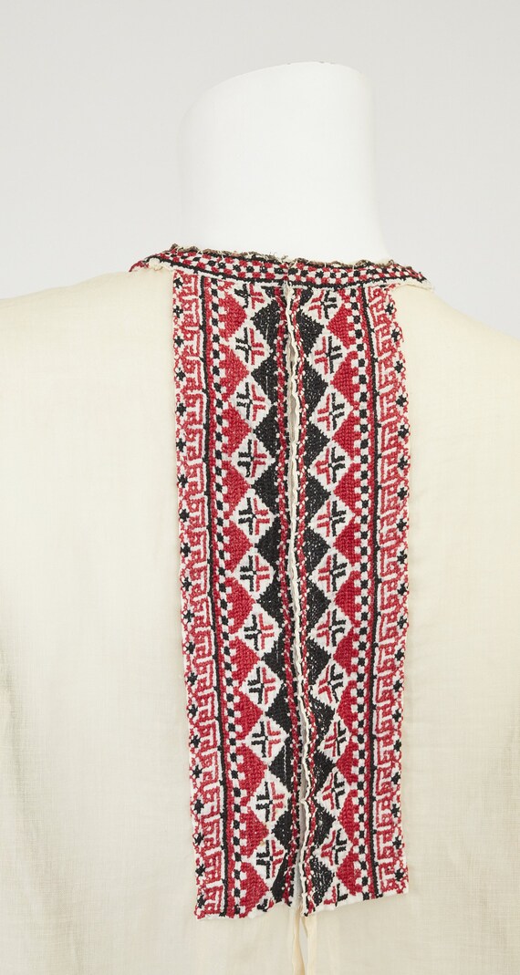 Antique Embroidered Traditional Russian Peasant Blouse - Gem