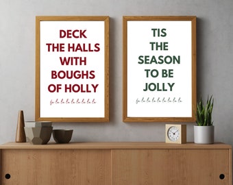 Christmas Printable Wall Art, Tis the Season Print, Holiday Wall Decor ...