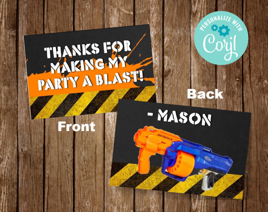 Nerf Treat Labels, Nerf Treat Tags, Nerf Gun Party, Nerf Gun Decor ...