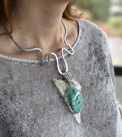 Swirly Spiral Lightweight Aluminum Neck Cuff, Handmade Jewelry - Etsy