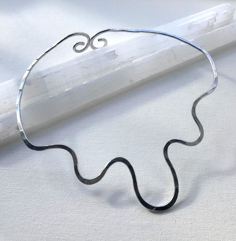 Swirly Spiral Lightweight Aluminum Neck Cuff, Handmade Jewelry - Etsy