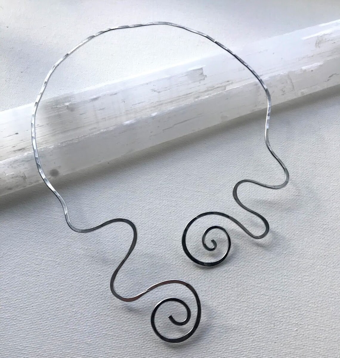 Swirly Spiral Lightweight Aluminum Neck Cuff, Handmade Jewelry - Etsy