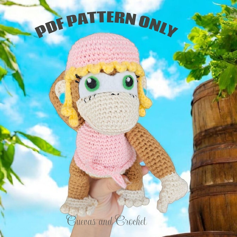 Dixie Crochet Pattern Monkey Doll (PDF Pattern) - Etsy