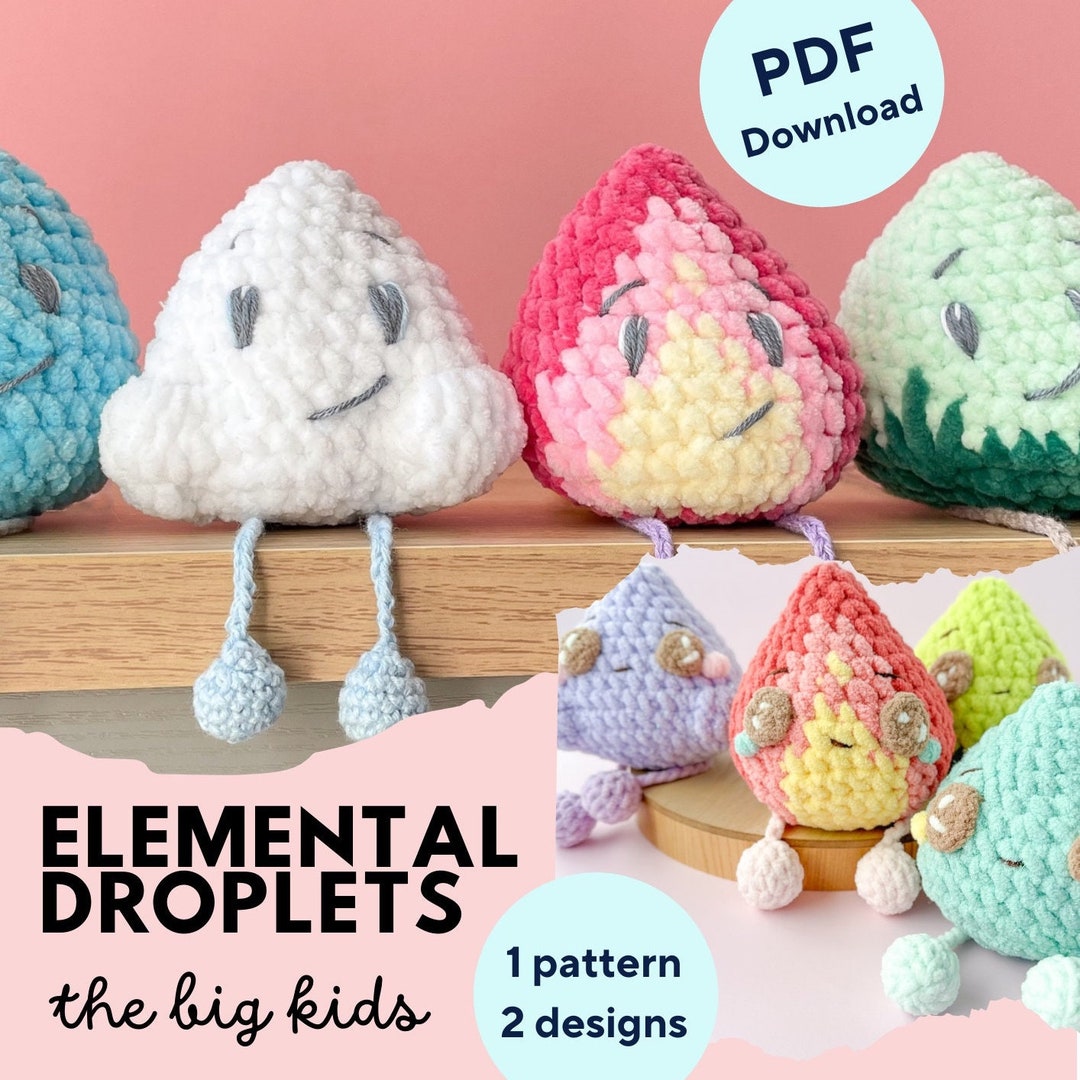 The Elementals - the Big Kids, Crochet Pattern, Digital Download - Etsy