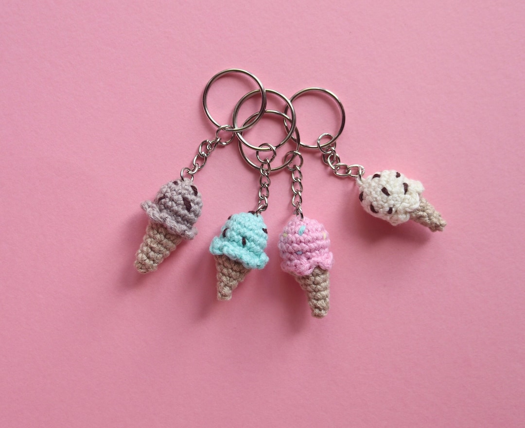 Ice Cream Cone Keyring, Summer Theme Key Minder - Etsy