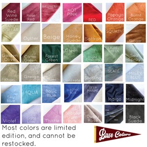 Large Single Word Custom Suede and Leather Pennant Flag Banner ...