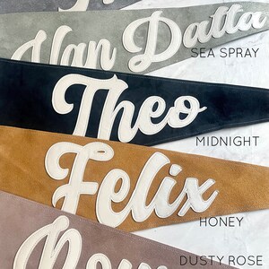 Large Single Word Custom Suede and Leather Pennant Flag Banner ...