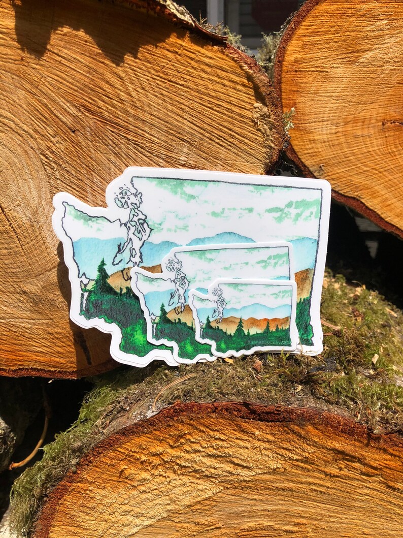 Vinyl Washington State Watercolor Decal Die Cut Sticker - Etsy