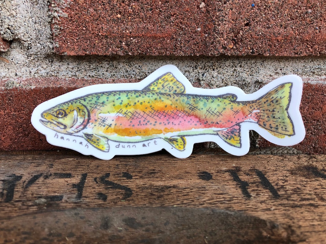 Vinyl Rainbow Trout Decal Pnw Car Decal Die-cut Fishing - Etsy