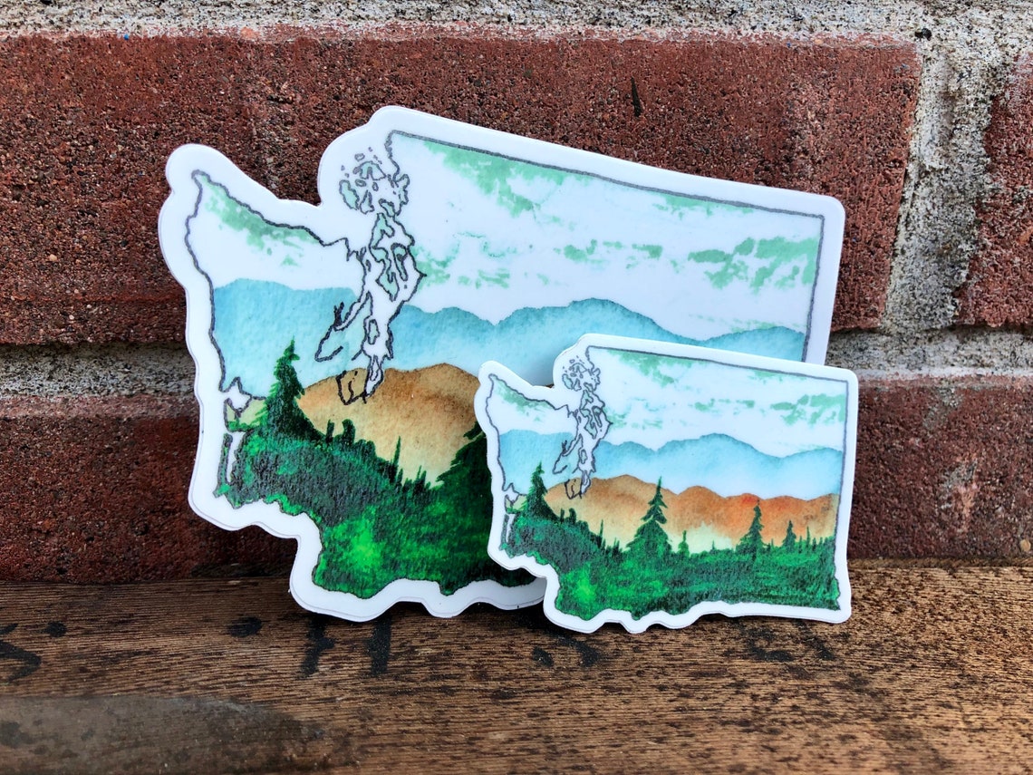 Vinyl Washington State Watercolor Decal Die Cut Sticker - Etsy
