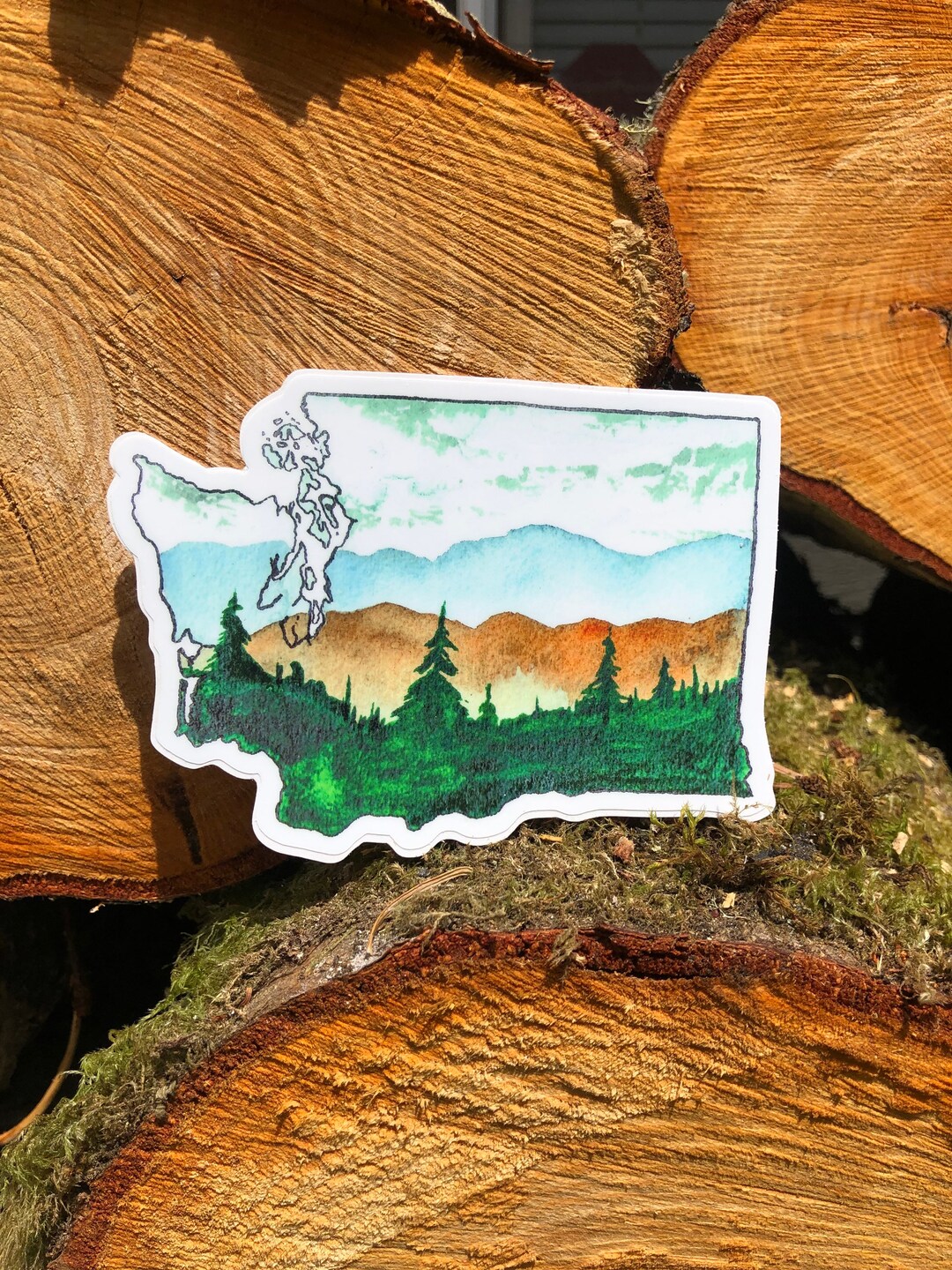 Vinyl Washington State Watercolor Decal Die Cut Sticker - Etsy