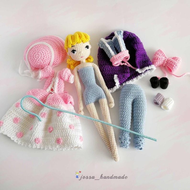 Toy Story Bo Peep With 2 Outfits Crochet Doll Pattern - Etsy