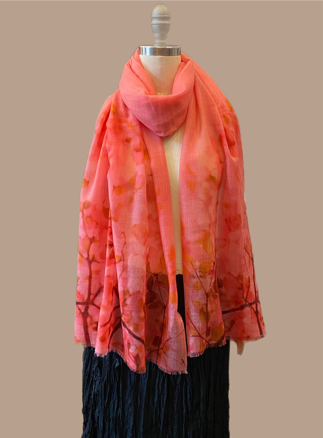 Pure Light Weight Cashmere in Spring Glowers Pattern - Etsy