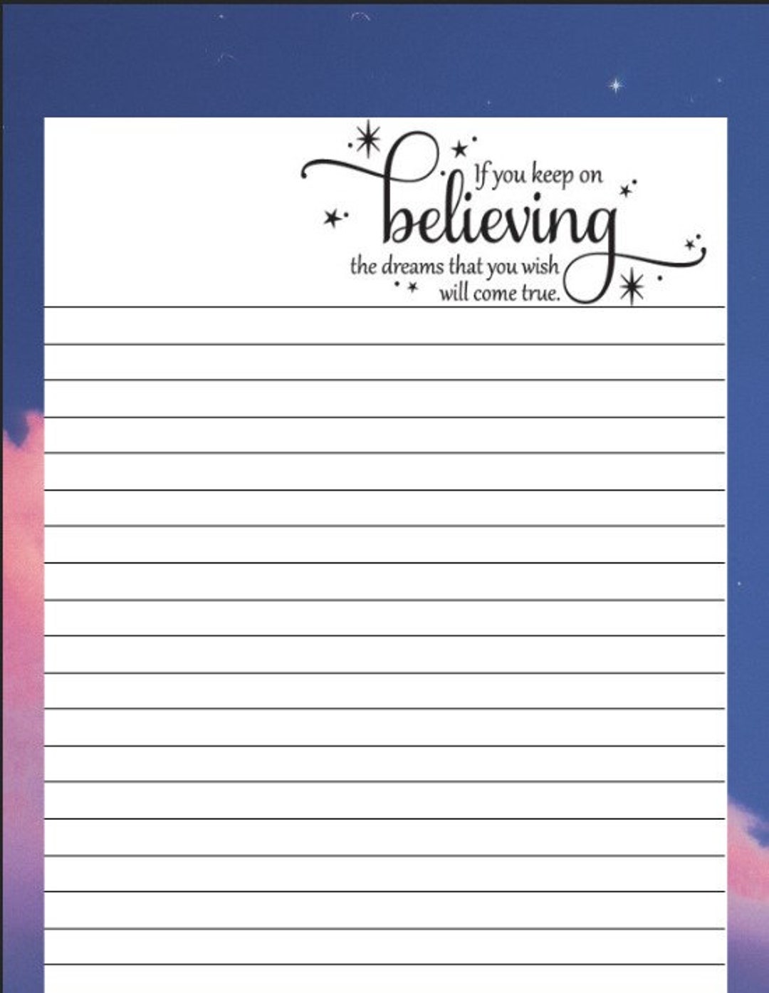 If You Keep on Believing - Digital Download - Etsy