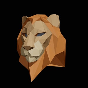 Máscara de León. Plantilla, DIY, Papercraft, PDF, Patrón, Cosplay ...