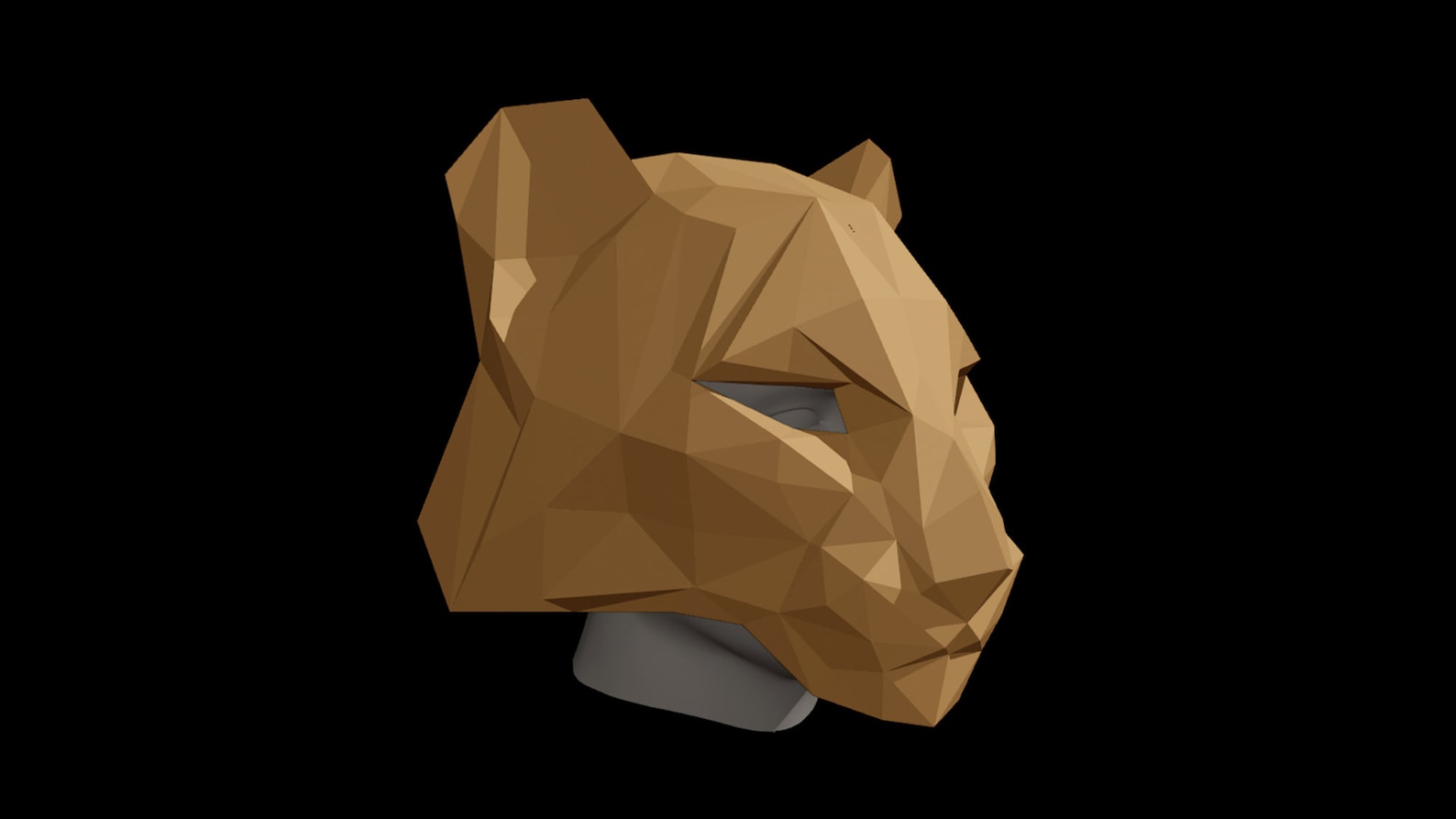 Cougar Mask Template. Papercraft, DIY., PDF, Pattern, Cosplay, Costume ...
