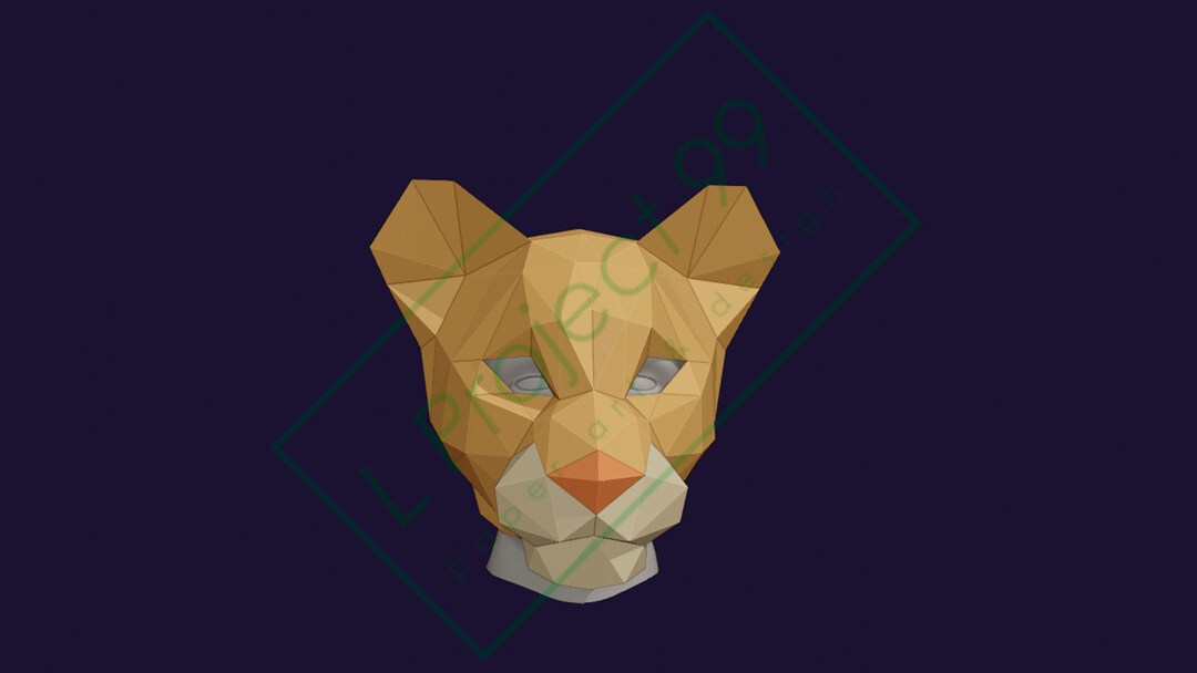 Lions Cub Whelp Mask. Template DIY Papercraft PDF - Etsy