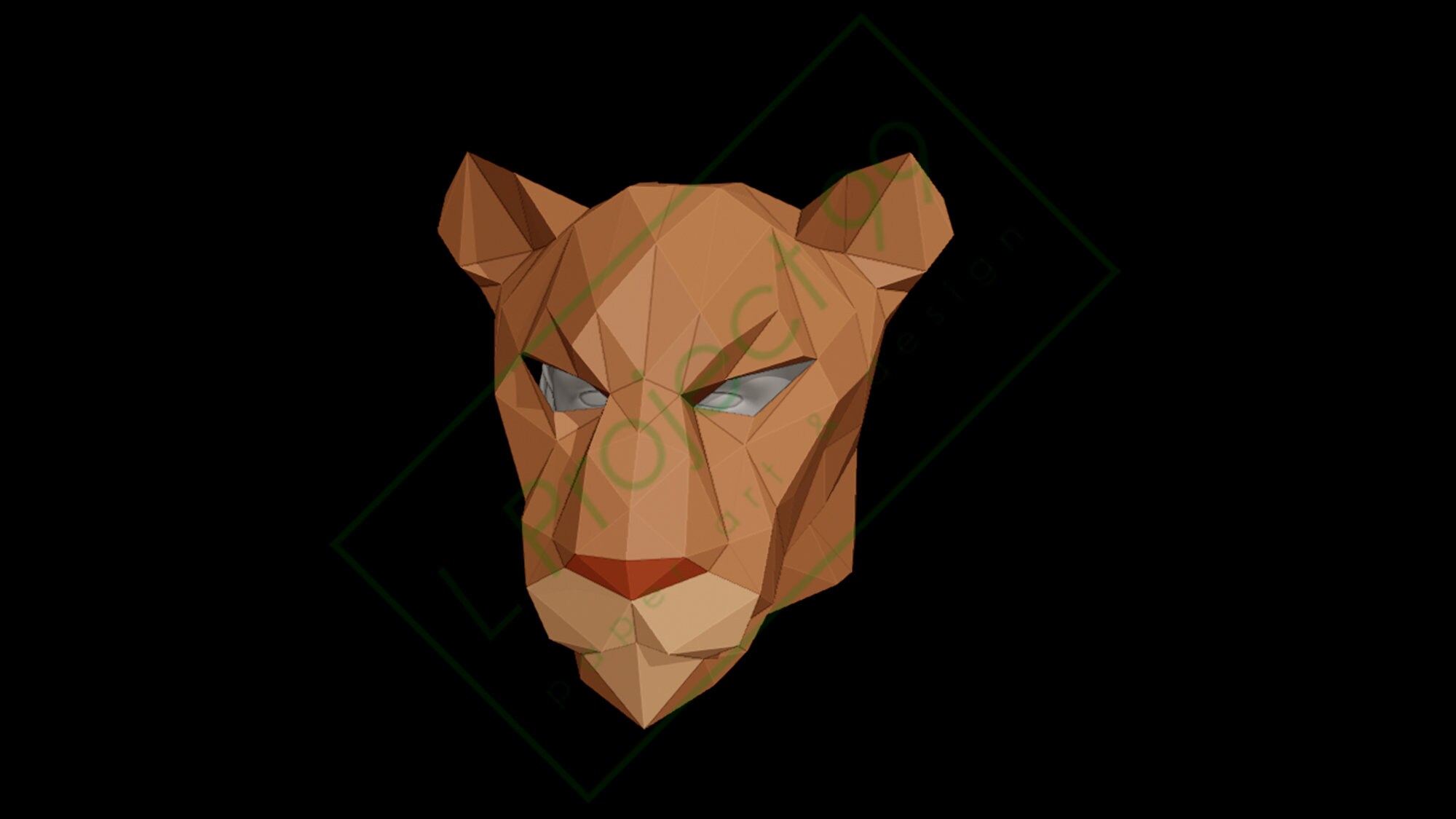 Lioness Mask Template. DIY, Papercraft, PDF, Pattern, Cosplay, Costume ...