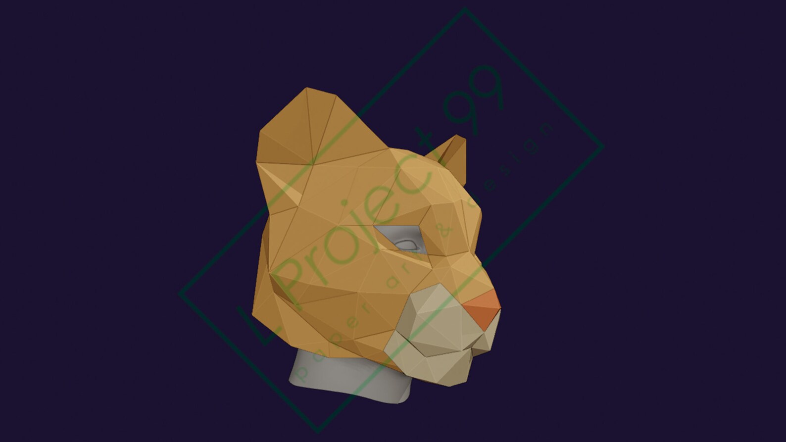 Lion’s Cub Whelp Mask. Template, DIY, Papercraft, PDF, Pattern ...
