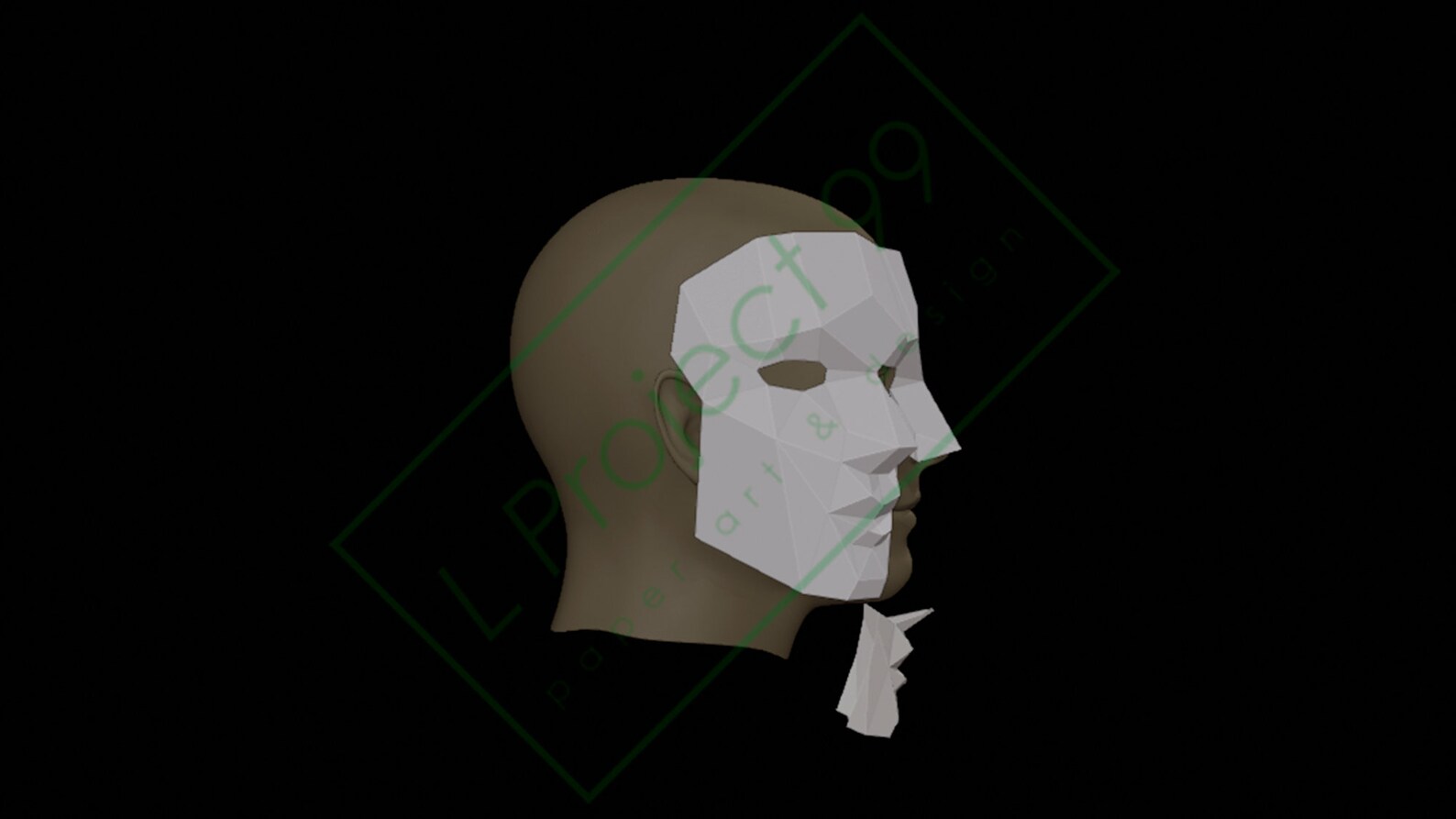 Three Faces Mask. Geometric Template, DIY, Papercraft, PDF, Decoration ...